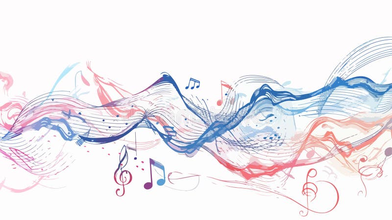 Musical Notes Line Art Vector Illustration for Creative Projects Stock ...