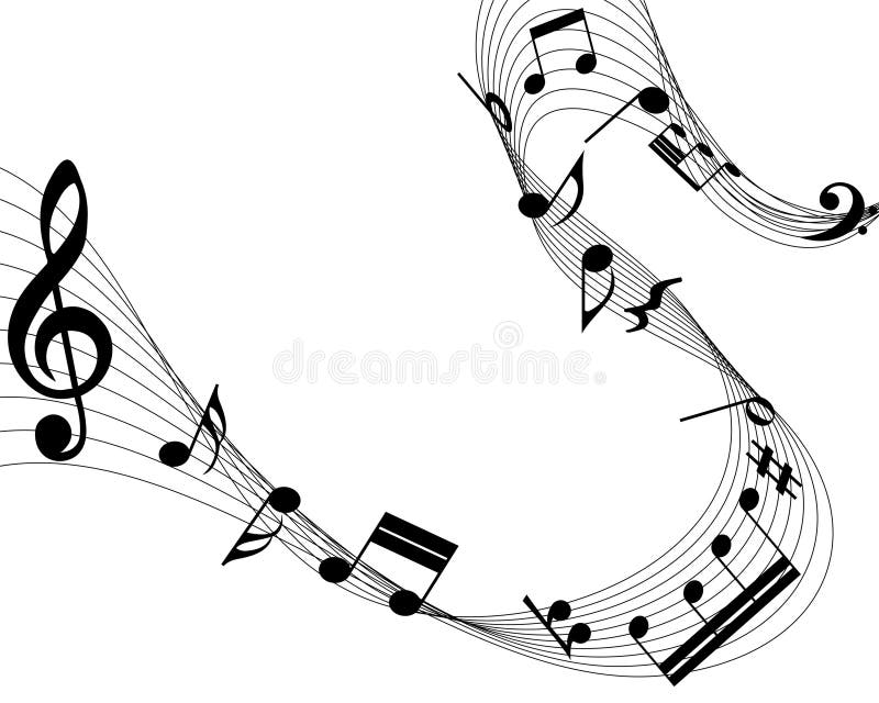 Musical Notes on Lines stock vector. Illustration of collection - 294647056
