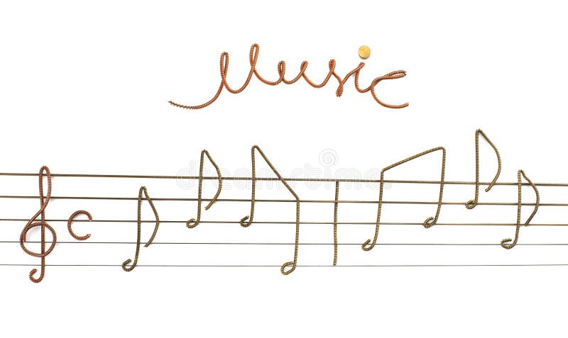 Musical Notes Made from Pieces of Guitar Strings. Stock Illustration ...