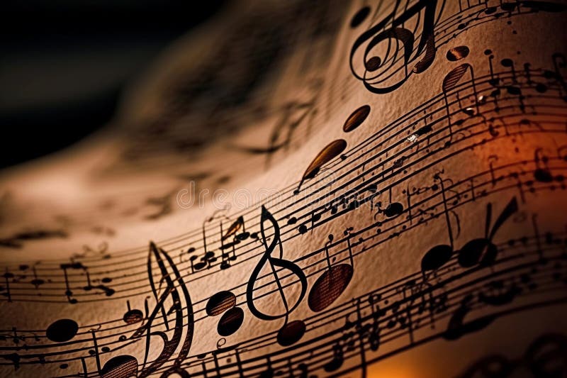 Musical Notes and Music. AI Generated Stock Illustration - Illustration ...