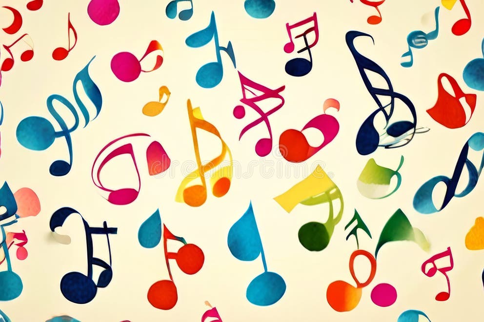 Musical Notes a Musical Notes Pattern with Shapes Patterns and C Stock ...