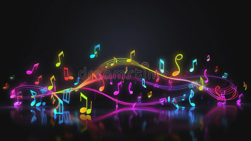 Neon Musical Notes Stock Illustrations – 1,180 Neon Musical Notes Stock ...