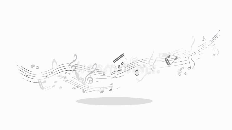 Musical Notes Outline Illustration Vector Stock Vector - Illustration ...
