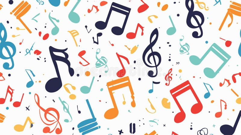 Musical Notes Outline Vector Illustration for Creative Projects Stock ...