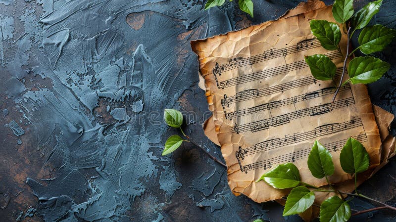 Musical Notes on Paper stock photo. Image of music, score - 316103988