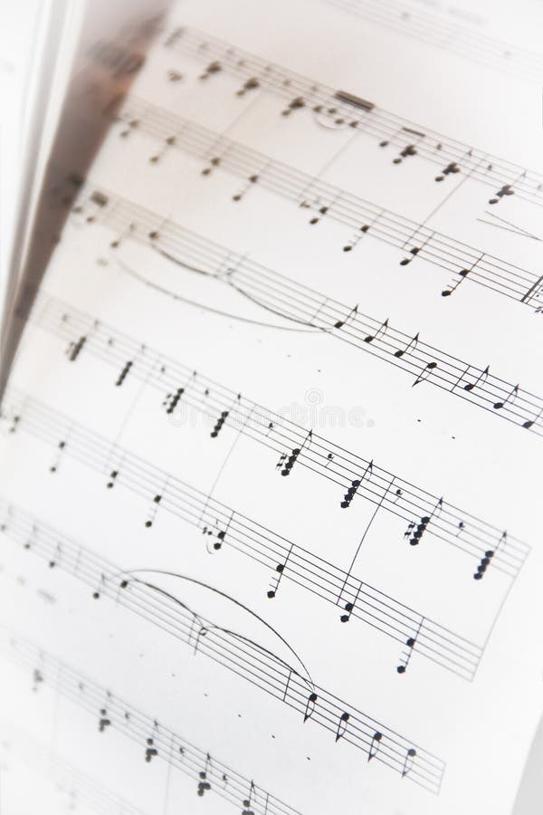 Musical Notes for Piano on a White Sheet Stock Photo - Image of black ...