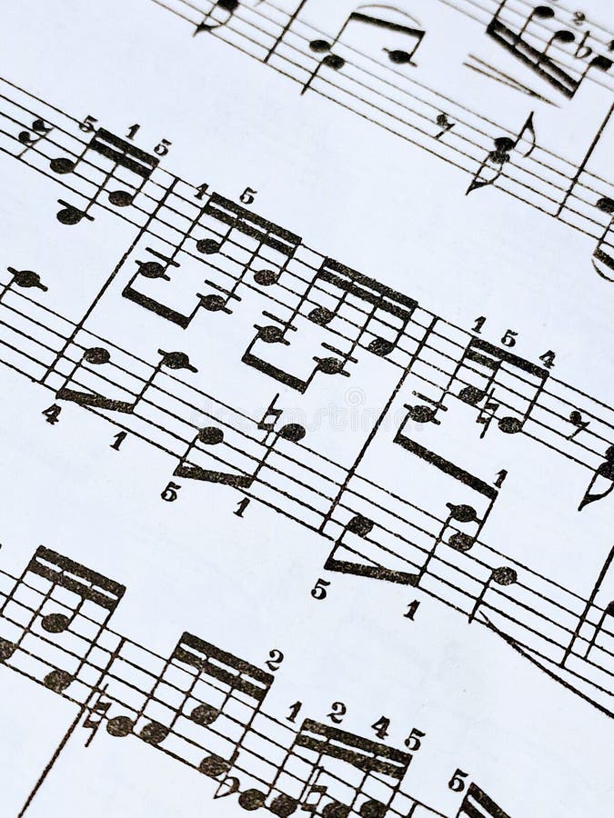 Musical Notes for Playing the Piano Classical Music Stock Photo - Image ...