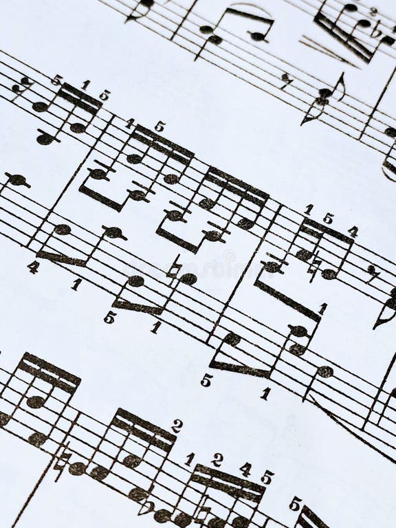 Musical Notes for Playing the Piano Classical Music Stock Photo - Image ...