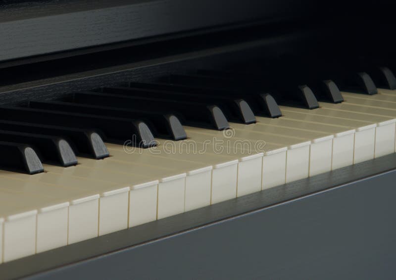 Piano Keyboard Fragment, Classical Music Stock Image - Image of bench ...