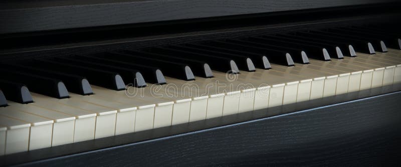 Piano Keyboard Fragment, Classical Music Stock Image - Image of bench ...