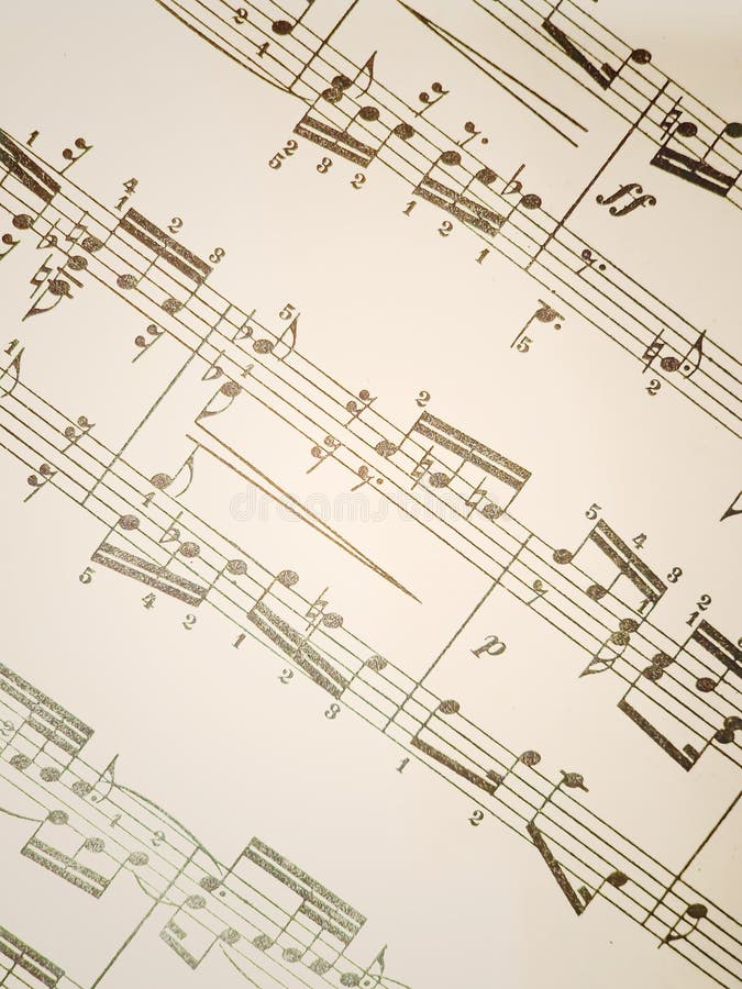 Musical Notes for Playing the Piano Classical Music Stock Image - Image ...