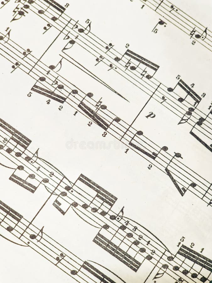 Musical Notes for Playing the Piano Classical Music Stock Image - Image ...