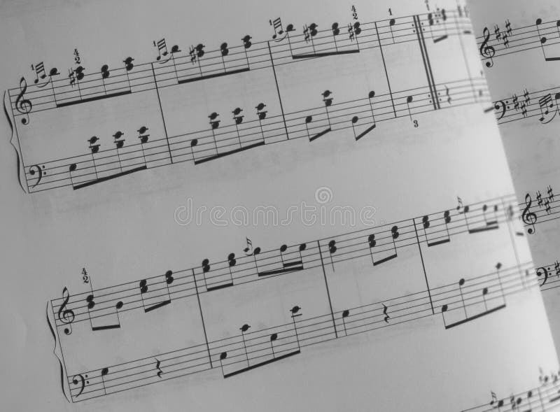 Musical Notes for Playing the Piano Classical Music Stock Photo - Image ...