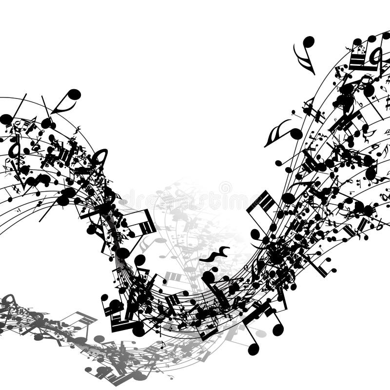 Musical notes in a row stock vector. Illustration of sign - 57648088