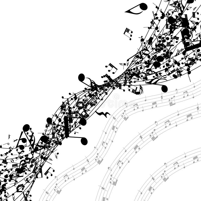 Musical notes in a row stock vector. Illustration of musical - 57648156