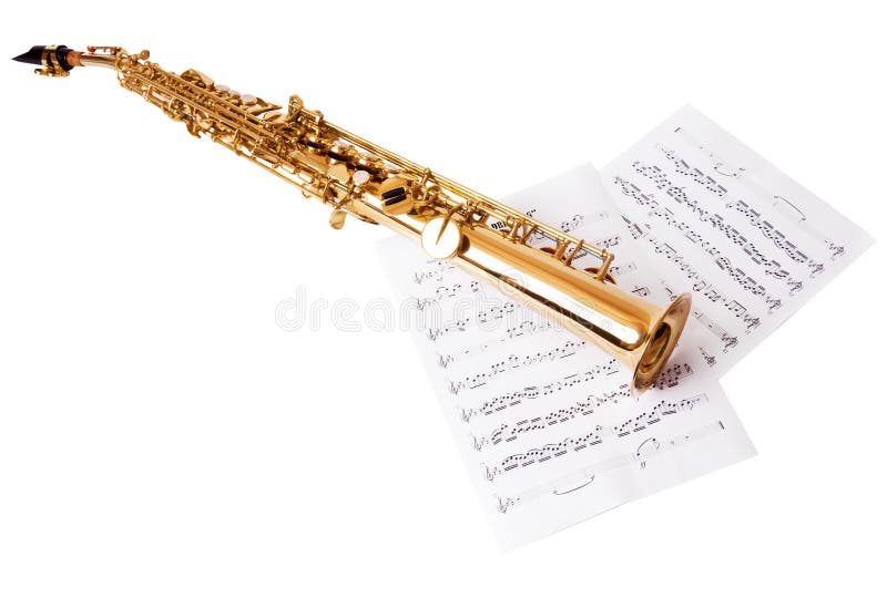 Musical Notes and Saxophone Stock Photo - Image of musician ...