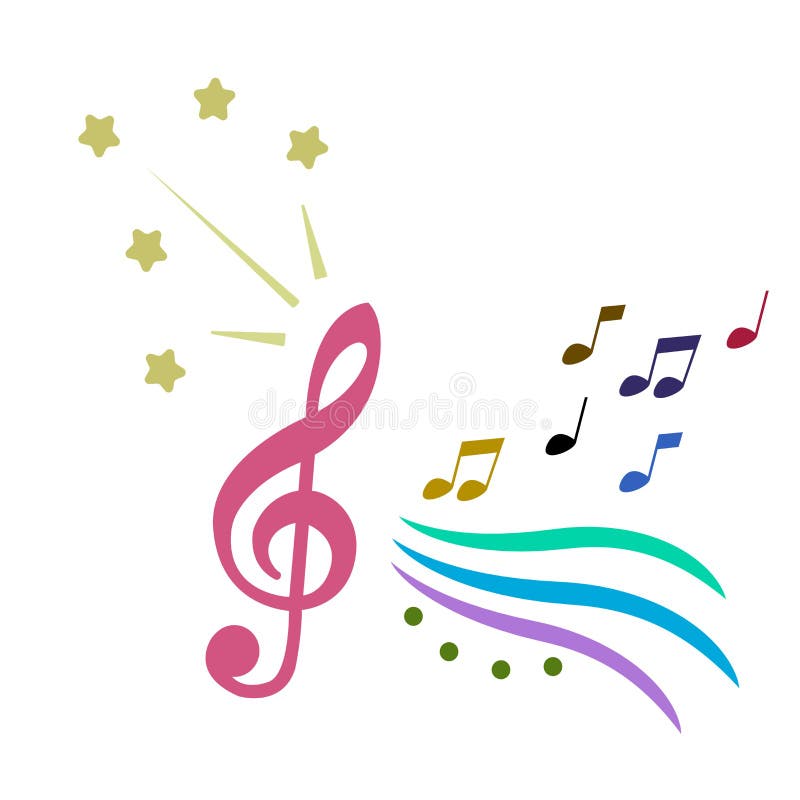 Musical Notes on Scale. Music Note Icon Set. Stock Vector ...