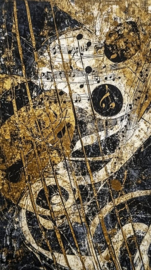 Musical Notes and Scores Create a Dynamic Composition Stock ...