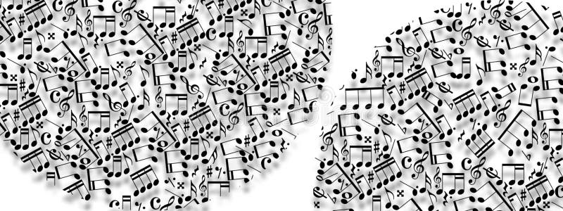Musical Notes Seamless Pattern Stock Photo - Image of continuous, sound ...