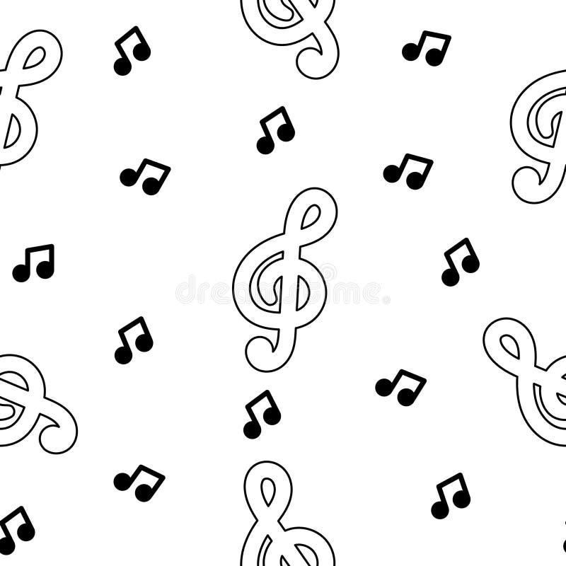 Musical Notes. Seamless Pattern Stock Vector - Illustration of design ...