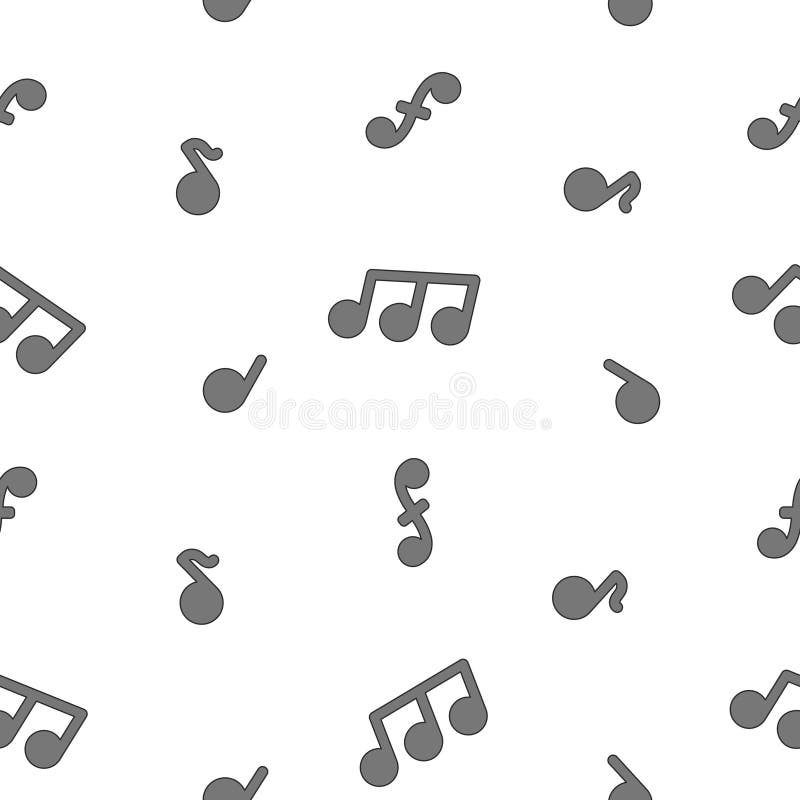Musical Notes. Seamless Pattern Stock Vector - Illustration of vector ...
