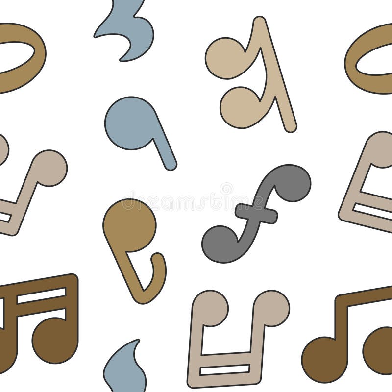 Musical Notes. Seamless Pattern Stock Vector - Illustration of note ...