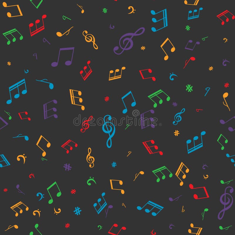 Musical Notes Seamless Texture Stock Illustrations – 1,697 Musical ...