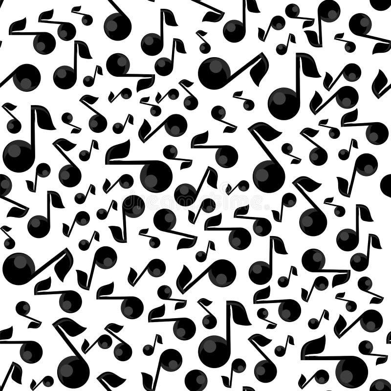 Musical Notes Seamless Pattern Stock Vector - Illustration of acoustic ...