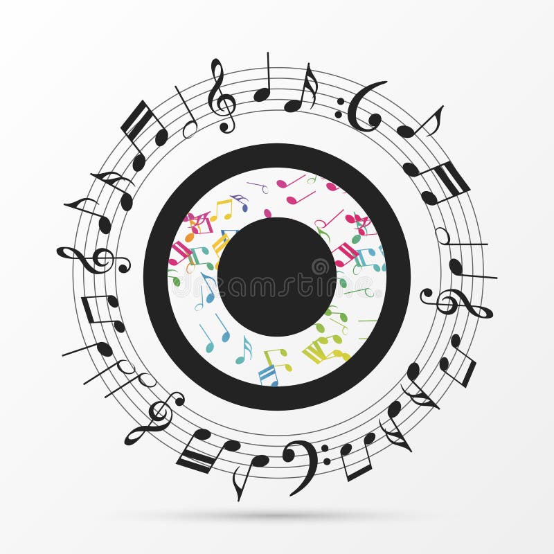 Musical Notes in the Shape of a Eye. Vector Stock Vector - Illustration ...