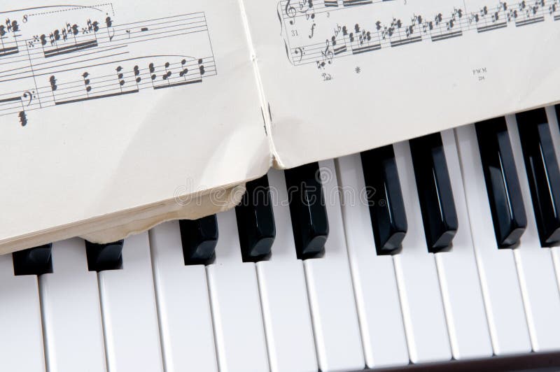 Musical Notes Sheet and Piano Stock Image - Image of piano, orchestra ...