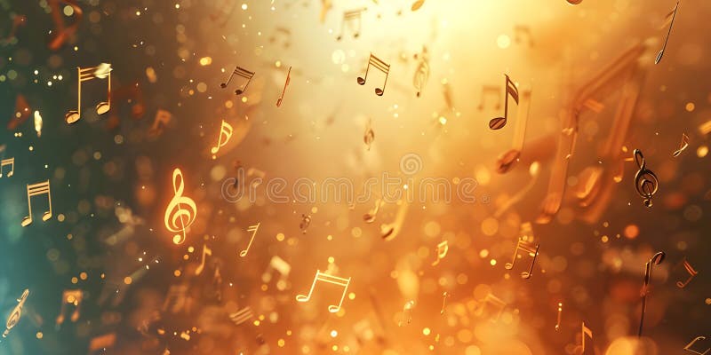 Musical Notes Soaring in Background, Fluttering Music Notes Background ...