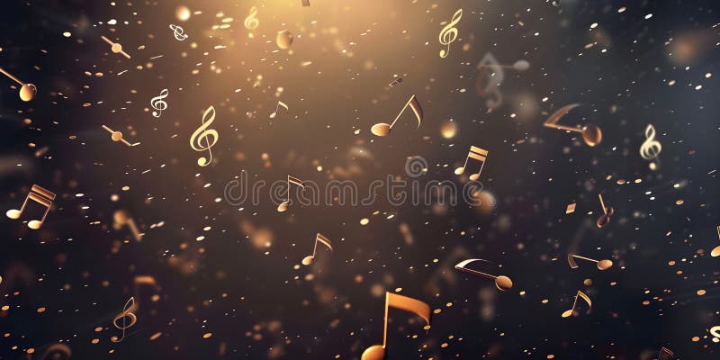 Musical Notes Soaring in Background, Fluttering Music Notes Background ...