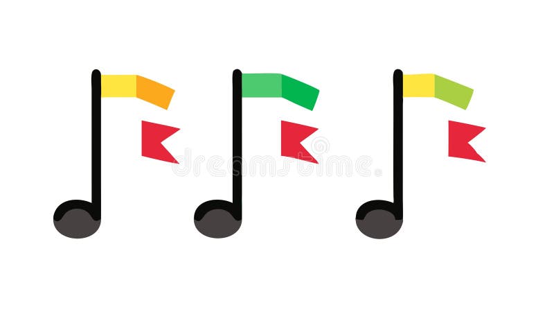 Musical Notes Song Melody Audio Icon, Vector Design Generative AI Stock ...