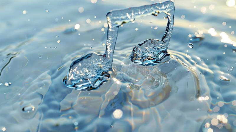 Musical Notes. Splashes and Drops of Water. Melody Concept. Generative ...