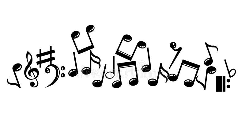 Musical Notes Staff Background with Lines Stock Illustration ...