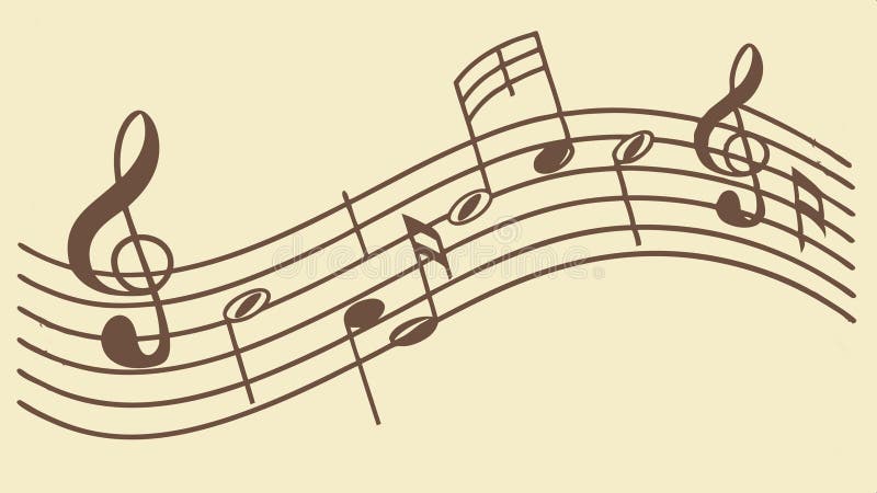 Musical Notes on Staff, Representing Music and Composition Vector ...