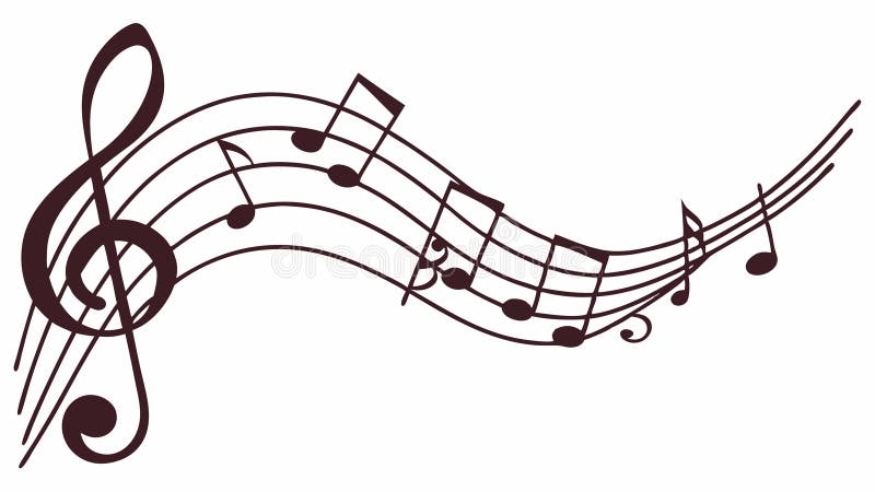 Musical Notes and Staff Vector Illustration, Vector Design Generative ...