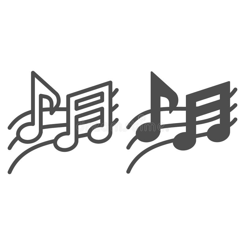 Melody Line Icons Collection. Rhythm, Harmony, Tune, Music, Song, Notes ...