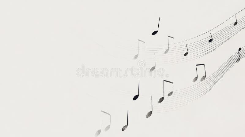 Musical Notes and Staves Creating a Soft, Elegant Design, Perfect for ...