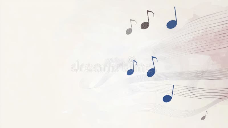 Musical Notes and Staves Creating a Soft, Elegant Design, Perfect for ...