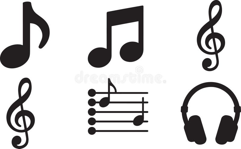 Musical Notes and Symbols Vector Set Assorted Music Elements on ...