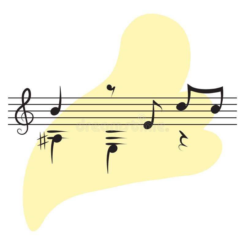 Musical Notes. Vector Illustration Decorative Background Design Stock ...