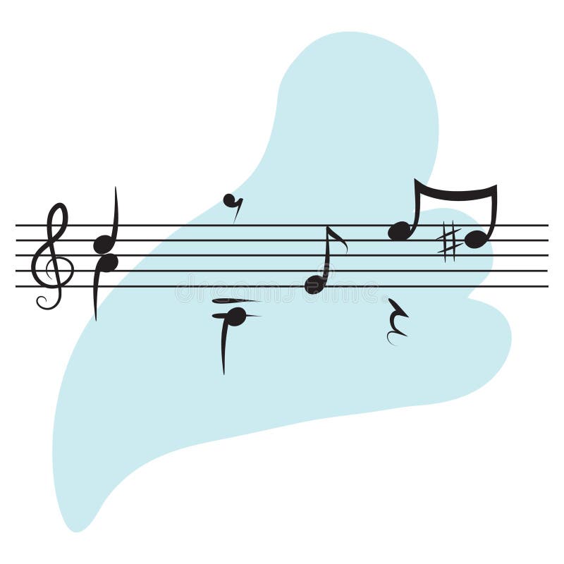 Musical Notes. Vector Illustration Decorative Background Design Stock ...