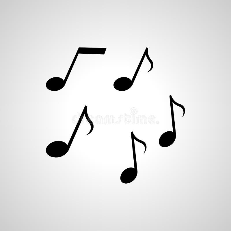 Musical Notes Simple Icon. Musical Note Isolated Vector Icon Stock ...