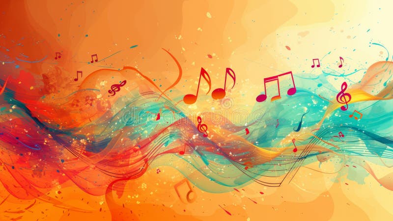 Musical Notes and Vibrant Swirls Evoke the Harmony of Music Education ...