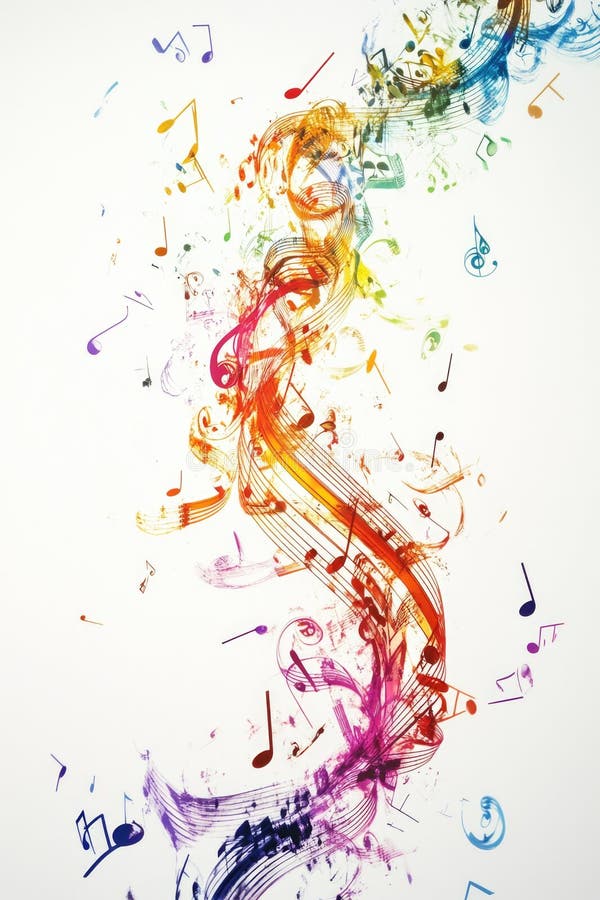 Musical Notes on White stock image. Image of expression - 377570581
