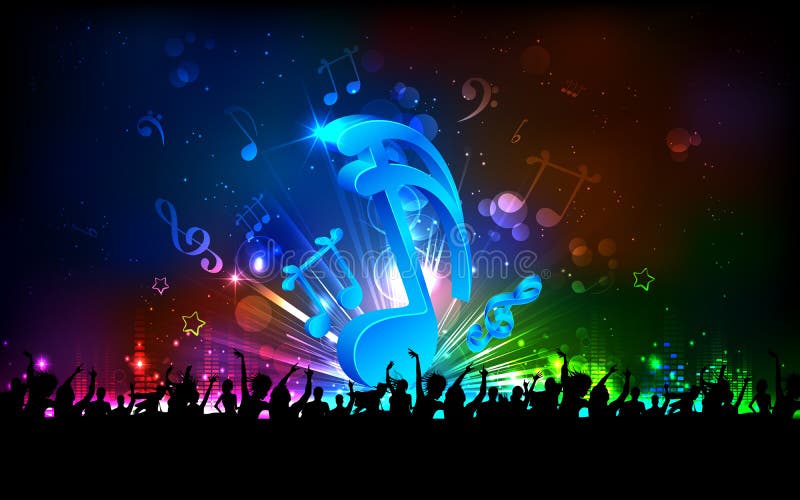Musical Party Background stock vector. Illustration of crowd - 30532806