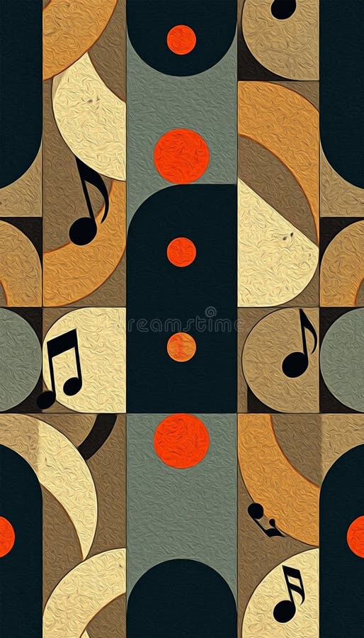 Musical Pattern. Design for Fabrics, Wallpapers Stock Illustration ...