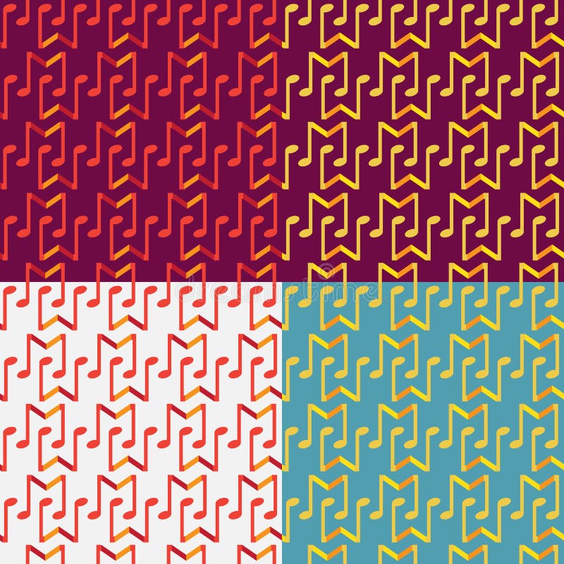 Musical pattern stock vector. Illustration of line, retro - 53999098