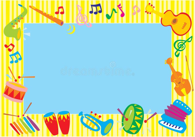 Musical photo-frame stock vector. Illustration of ensemble - 3430819